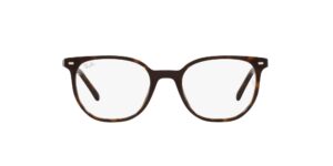 ray-ban rx5397 elliot round prescription eyewear frames, havana/demo lens, 50 mm