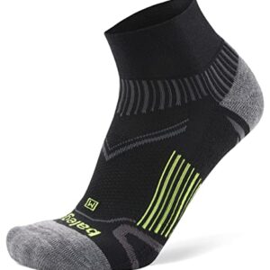 Balega Enduro Arch Support Performance Quarter Athletic Running Socks for Men and Women (1 Pair), Black, Large