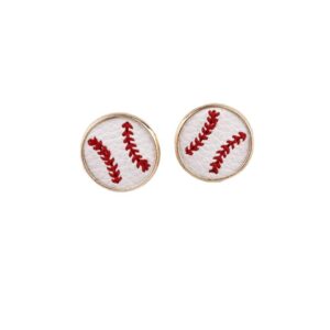 baseball earrings jewelry baseball stude earring baseball pendant dangle sports earrings for women (stud)