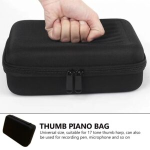 Thumb Piano Organizer Box Thumb Piano Holder Bag 17 Key Kalimba Case Thumb Piano Case with Mesh, Shockproof, 17 Key Kalimba Case Kalimba Storage Case Eva Kalimba Bag