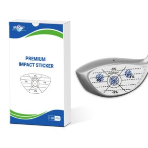 msoat golf impact tape set 120pcs, self-teaching sweet spot and consistency analysis, golf club impact stickers for woods driver, useful training aid improve ball striking