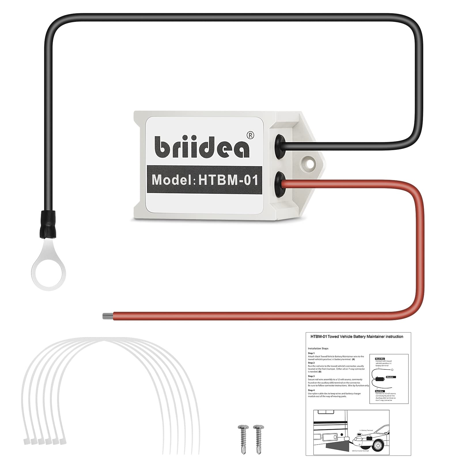 Briidea Towed Vehicle Battery Maintainer, Easy Installation