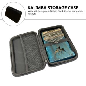 Thumb Piano Organizer Box Thumb Piano Holder Bag 17 Key Kalimba Case Thumb Piano Case with Mesh, Shockproof, 17 Key Kalimba Case Kalimba Storage Case Eva Kalimba Bag