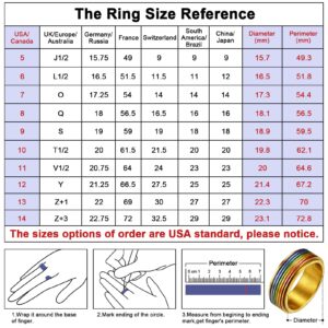 FaithHeart Wedding Band Rings for Women Gold Plated 8mm LGBTQ Love Spinner Thumb Rings for Man Size 9