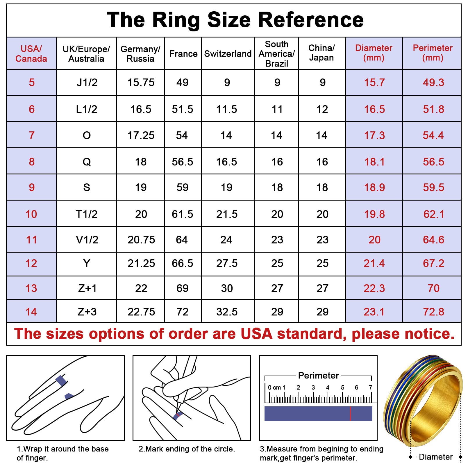 FaithHeart Wedding Band Rings for Women Gold Plated 8mm LGBTQ Love Spinner Thumb Rings for Man Size 9