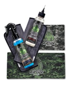 riptide armory advanced complete gun cleaning kit - cleans, lubes, protects targeted long-lasting formula - nano coat technology - veteran owned & formulated by former us navy seal (multi gun kit)