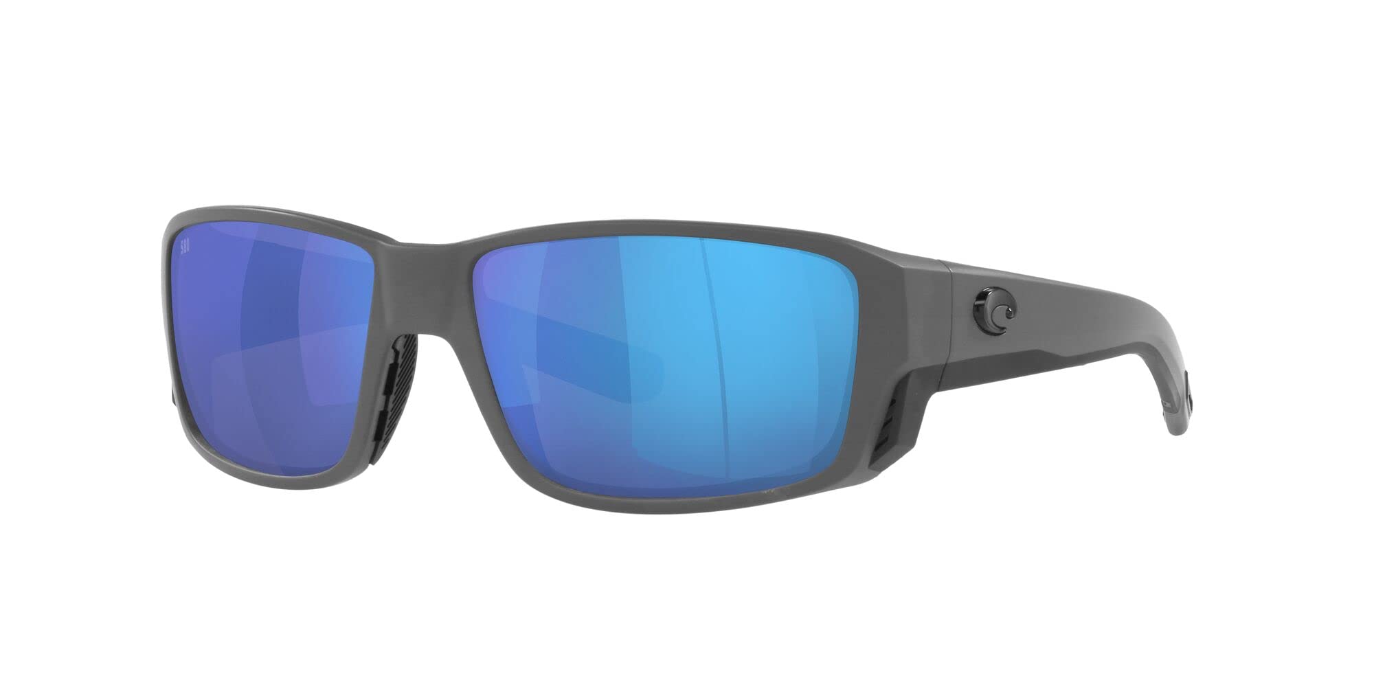 Costa Del Mar Mens Tuna Alley Pro Rectangular Sunglasses, Grey/Polarized Blue Mirrored 580G, 60 mm