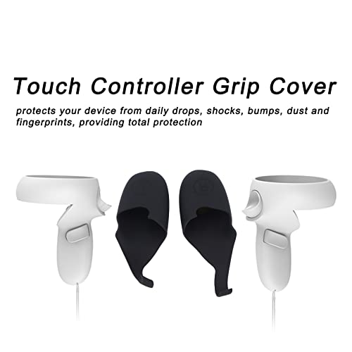 VR Controller Cover, Silicone Slim Dustproof Touch Controller Grip Cover VR Controller Travel Case Protective Cover Handle Sleeve for Oculus Quest 2 VR Controller