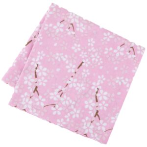 handkerchief for men women (hand-dyed yuzen print) 19.7inch /made in japan 100% cotton japanese bandana scarf hanky (small sakura-pink)