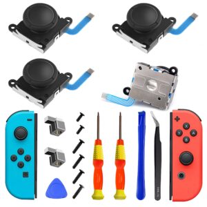 joycon joystick replacement,joycon repair kit,vgbus repair joystick replacement tool kit for switch lite and nintendo joycon controller (4pack)