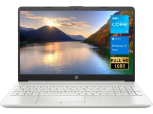 hp 2022 newest notebook laptop, 15.6" full hd 1080p non-touch display, 11th gen intel core i3-1115g4 processor, 32gb ddr4 ram, 1tb pcie ssd, webcam, hdmi, wi-fi, bluetooth, windows 11 home, silver