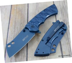 7.75 inch mtech stainless steel open folding pocket knife with clip outdoor survival hunting knife by survival steel