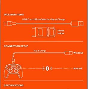 SteelSeries Stratus+ Bluetooth Gaming controller for Android & Windows - Mobile - Hall Effect Sensors - Clickable L3/R3