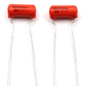 (4) TAOT CTS 500K SHORT SPLIT Shaft Potentiometers + (2) Orange Drop .022 Capacitors for Electric Guitar