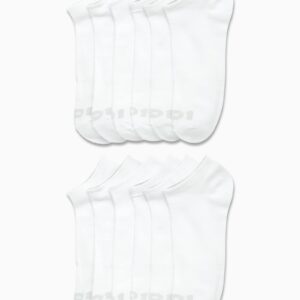 AND1 Men's Socks - PROPLATINUM Lightweight Low Cut Socks (12 Pack), Size Shoe size 6-12.5, White