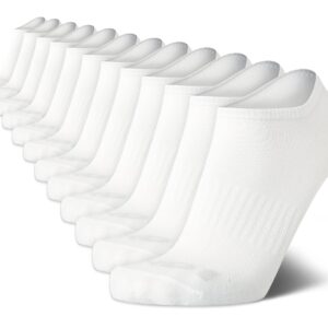 AND1 Men's Socks - PROPLATINUM Lightweight Low Cut Socks (12 Pack), Size Shoe size 6-12.5, White