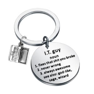 tiimg information technology guy keychain gift i.t. guy gift computer repair technician gift (i.t. guy noun us)