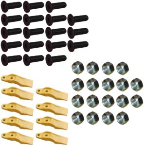 stevens lake parts 1592953 8t4778 1324720 nine (9) bucket uni-teeth with hardware fits caterpillar fits cat