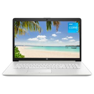 hp newest laptop, 17.3" hd+ non-touch display, 11th gen intel core i3-1115g4 processor, 8gb ram, 1tb hdd, webcam, bluetooth, hdmi, rj-45, windows 11 home, silver