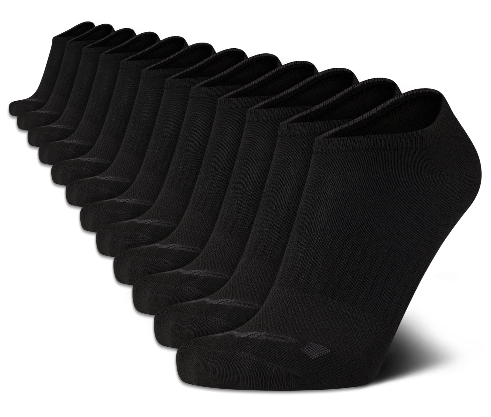 AND1 Men's Socks - PROPLATINUM Lightweight Low Cut Socks (12 Pack), Size Shoe size 6-12.5, Black