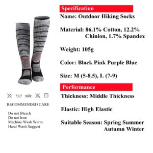 JJZS 2-Pair Winter Thermal Socks for Women Men, Cold Weather Warm Boot Socks for Outdoor Work, Running, Snowboarding, Skiing Warming Calf Socks Extreme Cold