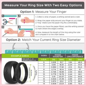 Rinfit Silicone Wedding Rings for Women - Soft, Stackable & Thin Silicone Ring Women - Rubber Wedding Bands Women- U.S. Design Patent Pending - SetP, Size 8