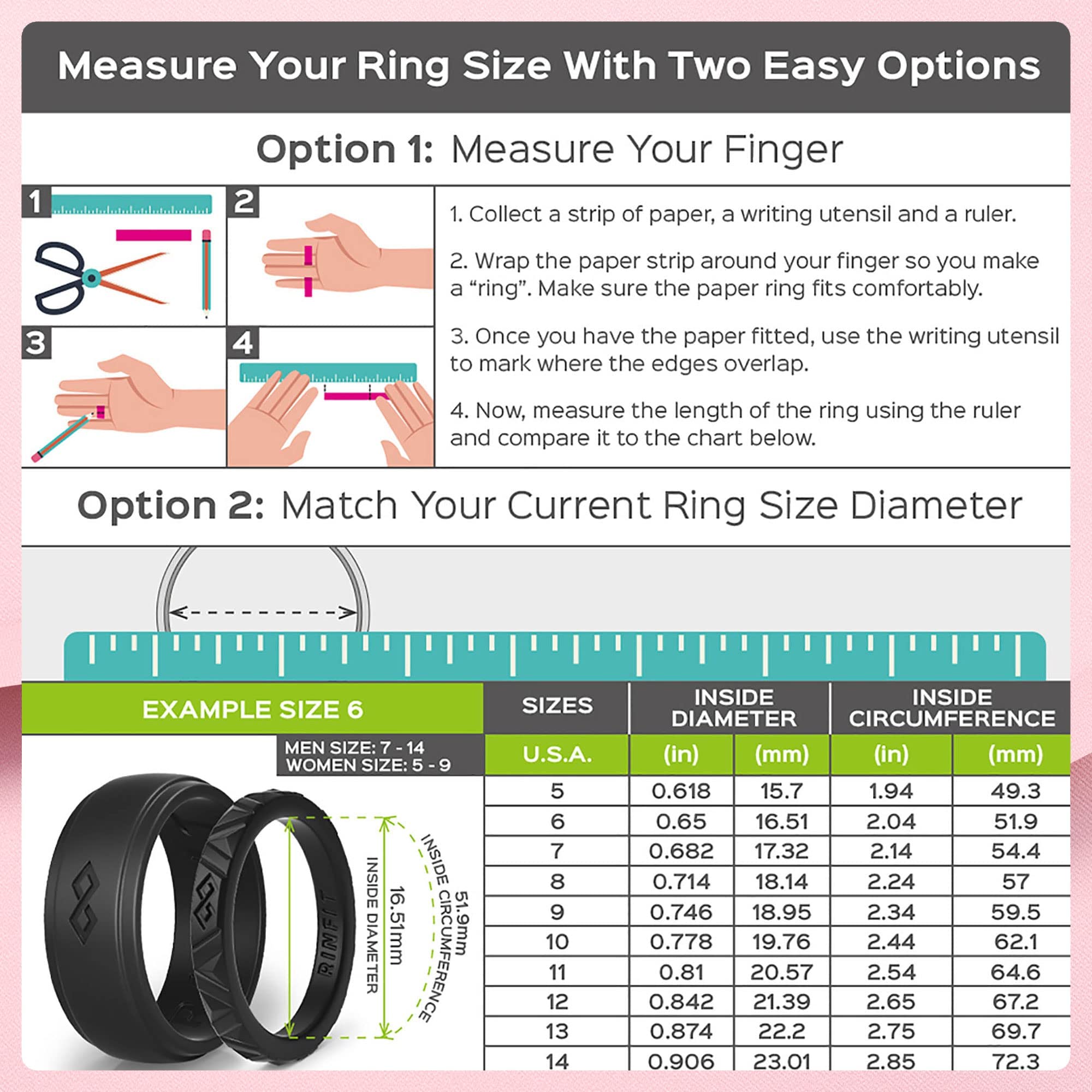 Rinfit Silicone Wedding Rings for Women - Soft, Stackable & Thin Silicone Ring Women - Rubber Wedding Bands Women- U.S. Design Patent Pending - SetP, Size 8