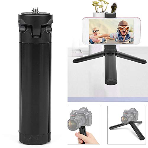 Desktop Tripod, Aluminum Alloy Compact Portable Action Camera Stand Easy to Store for Sports Cameras for Mobile Phone Clips