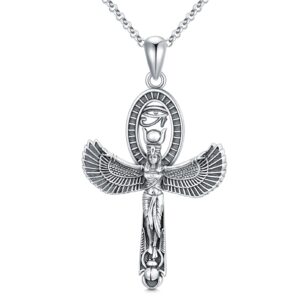 simonly sterling silver egyptian goddess necklace ancient egypt jewelry horus gold ankh pendant womens accessory ancient mother gifts