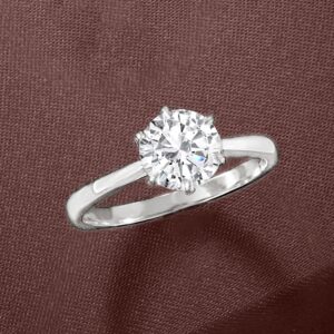 Ross-Simons 1.50 Carat Moissanite Ring in Sterling Silver. Size 6