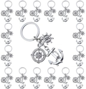 phaeton 20pcs anchor keychains ocean themed party favor wedding favors earth travel jewelry gift for man