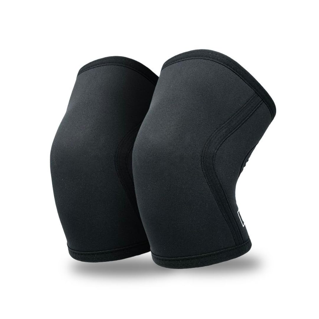 2POOD Performance Knee Sleeve (Sold AS Pair of 2) for Fitness, Cross Training, Squatting, Weightlifting, Wrestling, Compression and More. (Black, Medium)