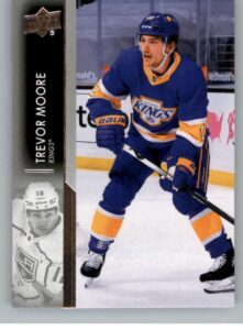 2021-22 upper deck series one #85 trevor moore los angeles kings official nhl hockey card in raw (nm or better) condition