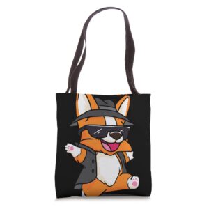 cool crogi dog tote bag