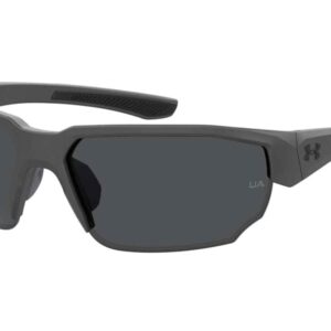 Under Armour Blitzing UA0012/G/S 0R6S/IR 70MM Grey/Black/Grey Special Shape Sunglasses for Men + BUNDLE With Designer iWear Eyewear Kit