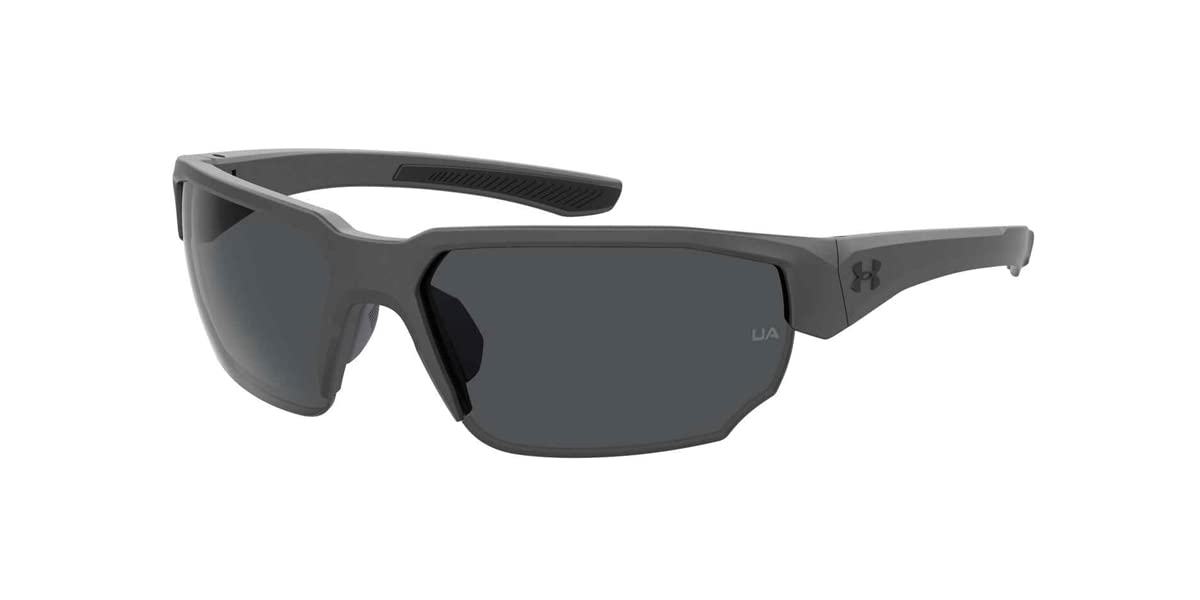 Under Armour Blitzing UA0012/G/S 0R6S/IR 70MM Grey/Black/Grey Special Shape Sunglasses for Men + BUNDLE With Designer iWear Eyewear Kit