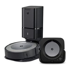 irobot roomba i3+ evo (3550) robot vacuum and braava jet m6 (6113) robot mop bundle - wi-fi connected, smart mapping, works with alexa, precision jet spray, corners & edges, ideal for multiple rooms