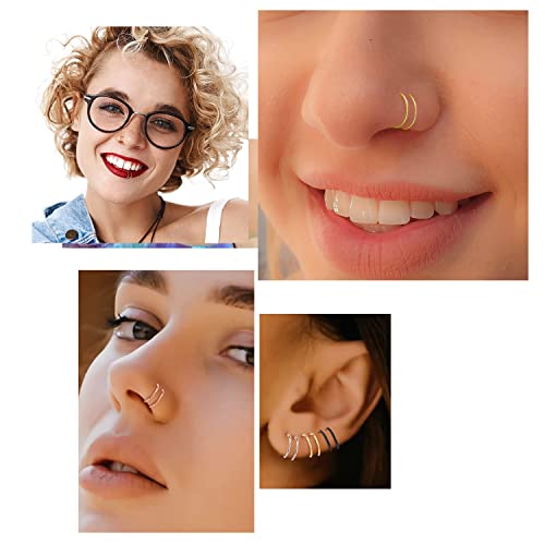 16G 8mm Surgical Steel Nose Septum Horseshoe Hoop Eyebrow Lip Navel Belly Nipple Piercing Ring 8mm Helix Tragus Daith Rook Earrings Replacement Spikes 12 Pcs