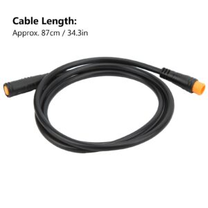 87cm Electric Bike Thumb Throttle Cable,Waterproof Female to Male 3 Pin Extension Cable E-Bike Accessory