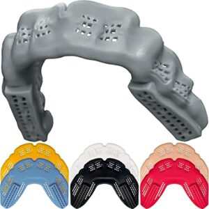 bulletproof: world’s thinnest most breathable mouth guard is 3x stronger! football mma braces! rugby hockey basketball boxing bjj lacrosse sports mouthguard grinding teeth men women adult youth kids