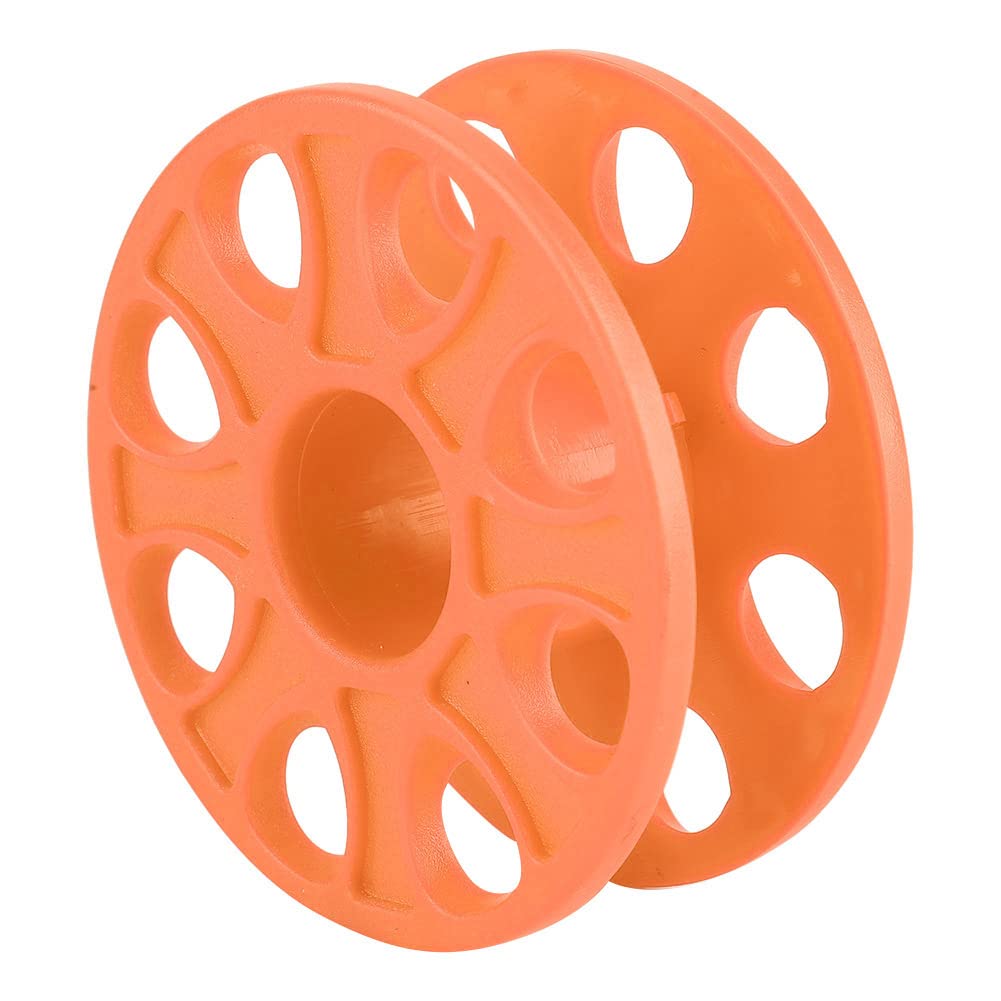 VGEBY Diving Finger Spool, Black Plastic Diving Spool Plastic Diving Compact Finger Spool Reel Diver Underwater Accessory(Bright Orange) Diving