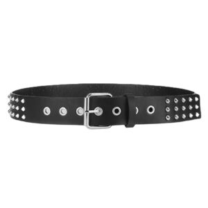 Idopy Women Men Gothic Punk Rivet Nickel Pyramid Studded Faux Leather Belt (Studs)