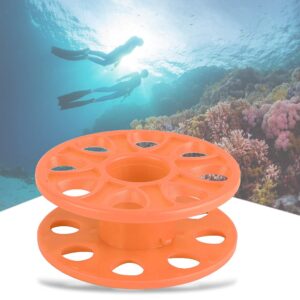 VGEBY Diving Finger Spool, Black Plastic Diving Spool Plastic Diving Compact Finger Spool Reel Diver Underwater Accessory(Bright Orange) Diving