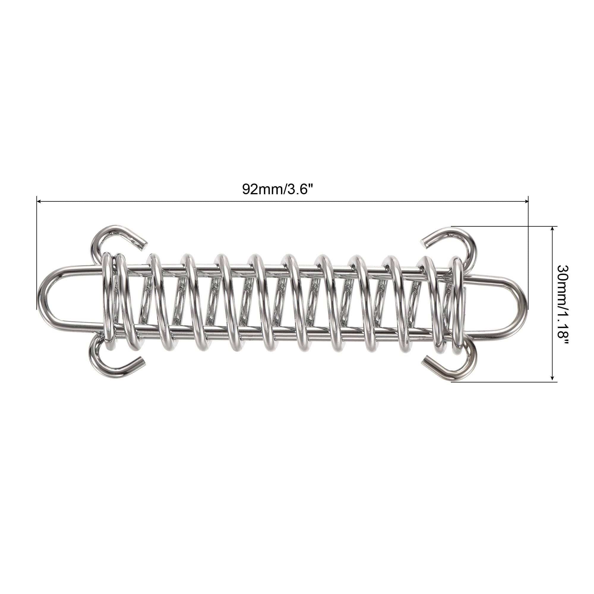 MECCANIXITY Tent Spring Buckle, Heavy Type Stainless Steel Rope Tensioner Accessories for Awning Tarps Tents Wire Racks, Pack of 4