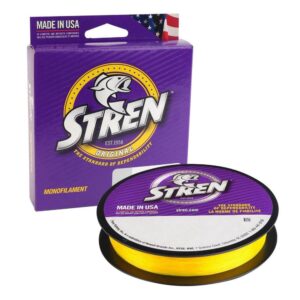 stren original®, hi-vis gold, 17lb | 7.7kg monofilament fishing line, suitable for freshwater environments