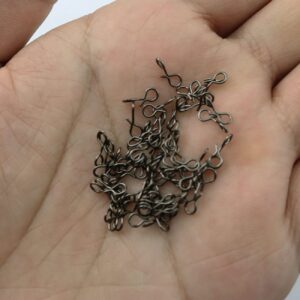 LQ Industrial Fly Fishing Snap 100PCS Stainless Steel No Knot Fast Snaps Quick Lure Change Clips for Flies Jigs Lures Quick Change Snap