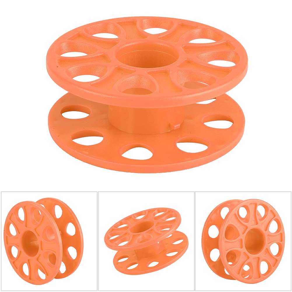 VGEBY Diving Finger Spool, Black Plastic Diving Spool Plastic Diving Compact Finger Spool Reel Diver Underwater Accessory(Bright Orange) Diving