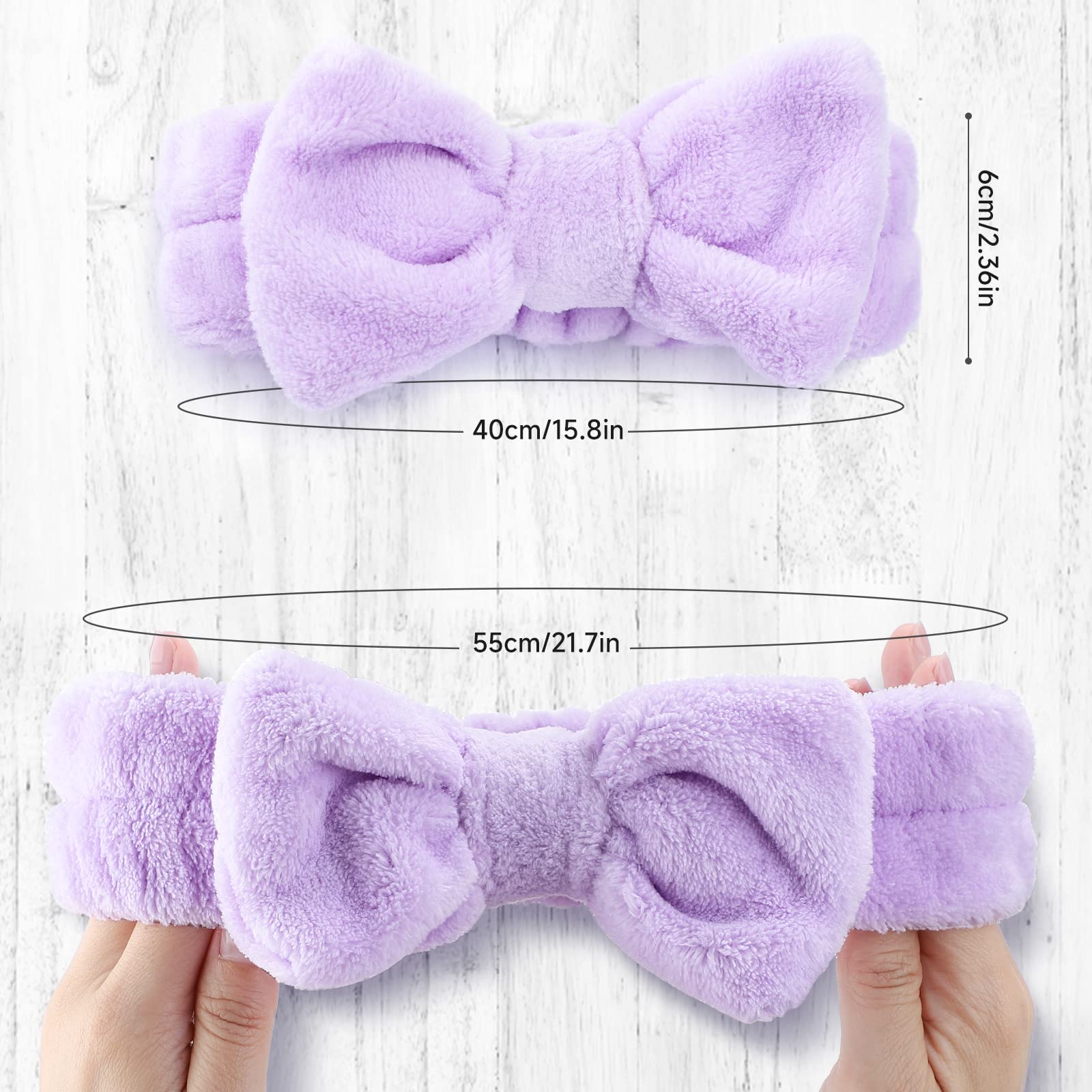 WSYUB Spa Headband, 8Pcs Makeup headband,Headband for Washing Face, Shower Skin Care Fluffy Spa Headband for Woman Girl Teens Slumber Party Supplies