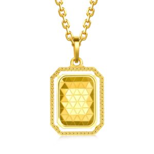 chow sang sang 999.9 24k gold price-by-weight 2.62g gold dazzling mirror gold pendant for women 93172p | [not include the necklace]