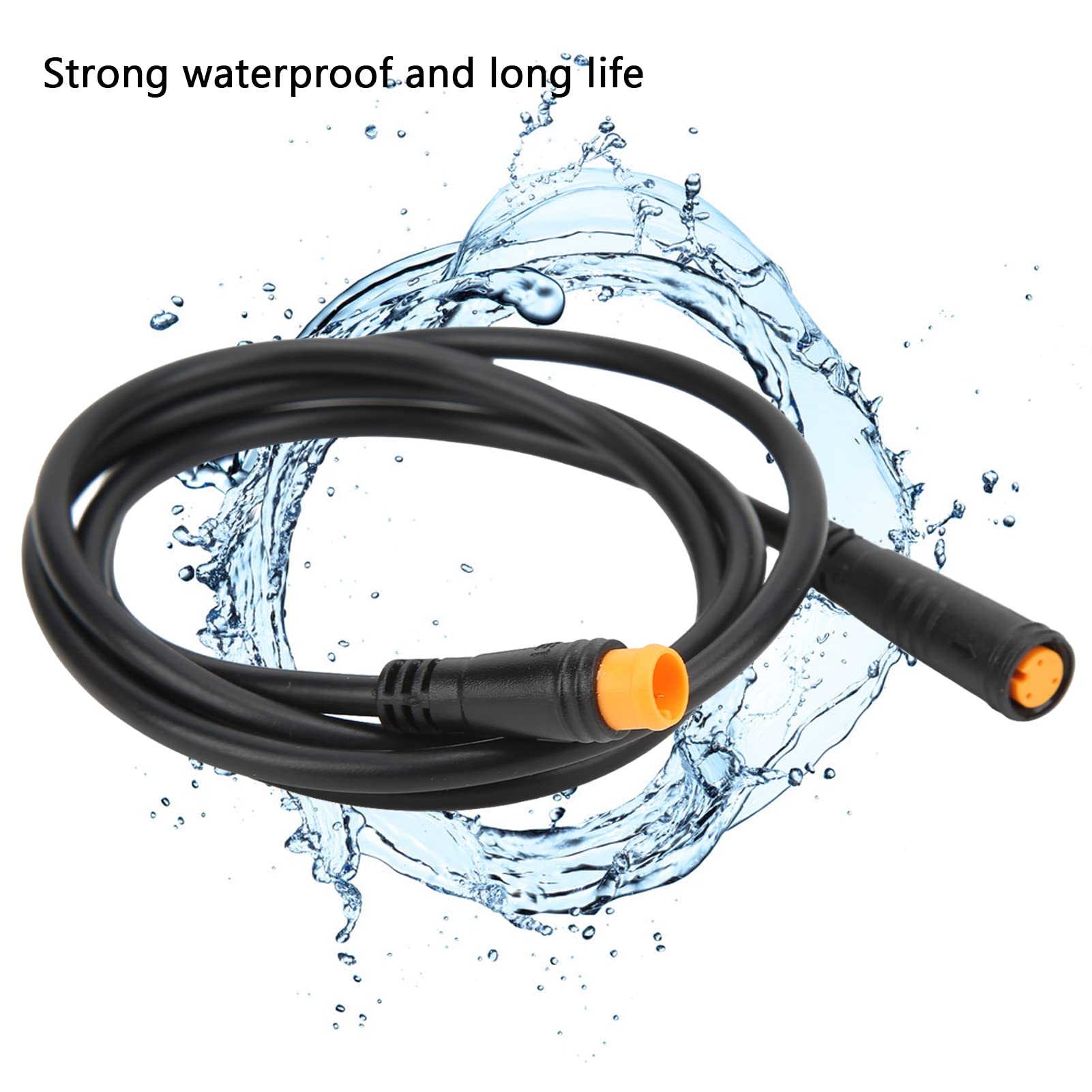 87cm Electric Bike Thumb Throttle Cable,Waterproof Female to Male 3 Pin Extension Cable E-Bike Accessory